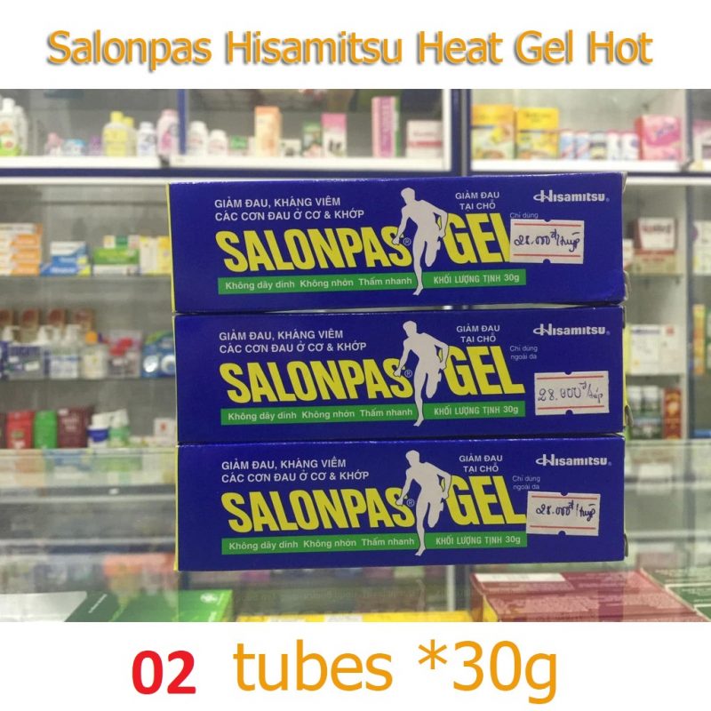 COMBO 02 tubes Salonpas Hisamitsu Heat Gel Hot Muscle - SHEmart Global