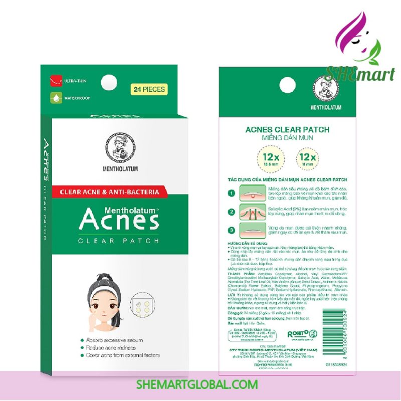 Acnes Clear Patch Rohto Mentholatum 24 patches - SHEmart Global