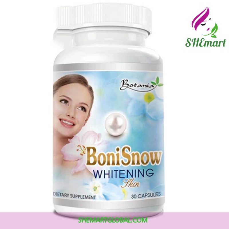 2 box Boni Snow Whitening Skin Botania, Reduces Darkness 60 capsules ...